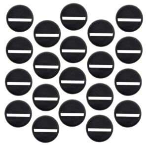 stonehaven miniatures 20pk - slotted miniature bases, 1" diameter - 2.5mm slot - designed for 28mm scale table top war game miniatures - plastic, black