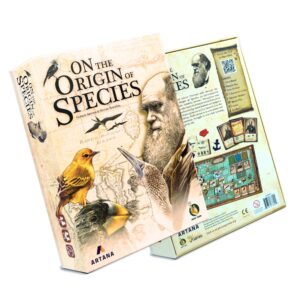 on the origin of species | an evolutionary research board game by artana games | charles darwin's trip through the galapagos as a strategic science board game for kids and families | based on the book