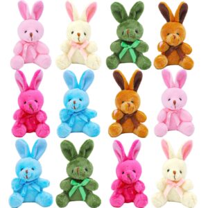 elcoho 12-pack easter plush bunnies - stuffed animal toys, egg fillers, party favors