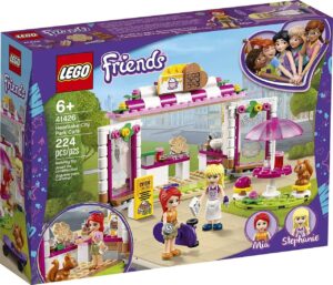 lego friends heartlake city park café 41426 building toy, outdoor café set inspires role play and includes 2 buildable mini-doll figures, great gift for kids who love food play (224 pieces)