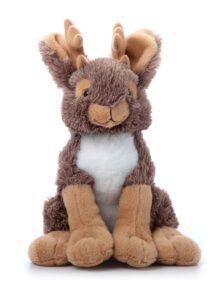 the petting zoo jackalope stuffed animal, gifts for kids, wild onez zoo animals, jackalope plush toy 12 inches