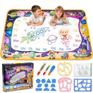 water doodle mat - kids painting writing doodle board toy - color doodle drawing mat bring magic pens educational toys for age 2 3 4 5 6 7 8 year old girls boys toddler gift