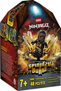 lego ninjago spinjitzu burst - cole 70685 ninjago accessory set building kit featuring ninja minifigure (48 pieces)