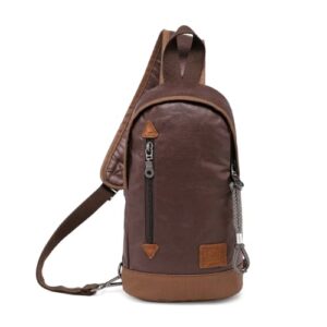 urban light coated canvas sling bag (brown)