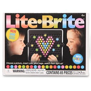 lite-brite mini, light up drawing board, mini led drawing board with colors, travel-sized toys for creative play, glow art neon effect drawing board, light toys for kids aged 4 +