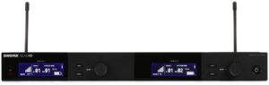 shure slxd4 dual channel receiver - for use with slx-d digital wireless microphone systems, transmitters sold separately | g58 band (slxd4d=-g58)