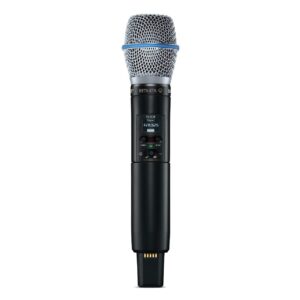 shure slxd2/b87a handheld transmitter with beta 87a vocal mic capsule - for use with slx-d digital wireless microphone systems, receiver sold separately | j52 band (slxd2/b87a=-j52)