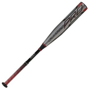 rawlings 2021 quatro pro usa baseball bat series, 30 inch (-10), red/silver/black