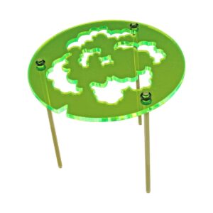 litko 100mm/4-inch elevated poison gas cloud template, fluorescent green