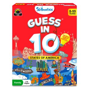 skillmatics card game - guess in 10 states of america, educational travel toys for boys, girls, and kids who love board games, geography and history, gifts for ages 8, 9, 10 and up