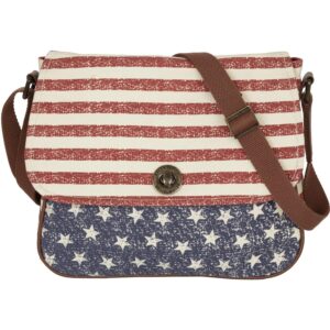 bella taylor american dream sleek messenger crossbody purse crossbody bag; red, cream, and navy