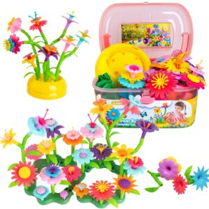 gamzoo flower garden building toys for girls 3-6 year old - best birthday gift for preschool toddlers (150pcs)