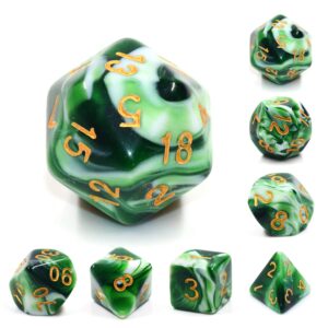 new hd polyhedral dice sets d&d dice for dungeon and dragons rpg role playing games mtg pathfinder table top games 7 dice set jadeite cabbage