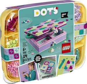 lego dots jewelry box 41915 craft decorations art kit, for kids who are into cool arts and crafts, a great entrance into unique arts and crafts toys for kids (374 pieces), multicolor