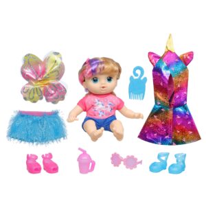 baby alive littles, fantasy styles squad doll, little kiera, fairytale accessories, wavy blonde hair toy for kids ages 3 years and up (amazon exclusive)