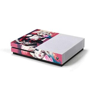 skinit decal gaming skin compatible with xbox one s console - officially licensed warner bros harley quinn animated design