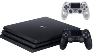 sony playstation 4 pro 1tb console bundle w / dualshock 4 wireless controller -crystal | blu-ray disc player | wi-fi | amd processor | hdmi cable (renewed)