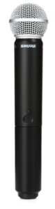 shure blx2/b58 handheld transmitter with sm58 vocal mic capsule - for use with blx wireless microphone systems, receiver sold separately | h11 band (blx2/sm58=-h11)