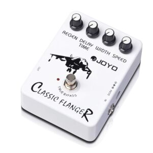 joyo flanger effect pedal achieve metallic flanger sounds & rapid tremulous vibrato for electric guitar effect - true bypass (jf-07)