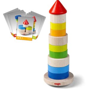 haba wooden wobbly tower stacking game (made in germany)