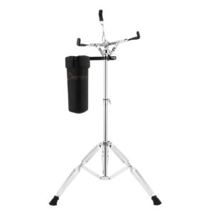 donner snare drum stand, adjustable snare stand double braced extended with drum stick holder fit 10''-14'' dia drums, drum pads, height range 26-40 inches