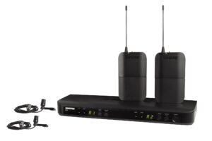 shure blx188/cvl wireless microphone system - 14-hour battery life, 300 ft range, uhf | includes (2) lavalier mics, dual channel receiver | j11 band (blx188/cvl-j11)