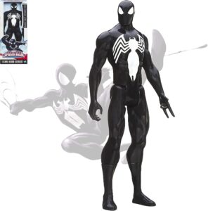 titan hero series ultimate spider-man 12 inch action figure (black)