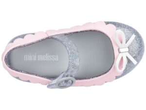 mini melissa girl's sweet love ii bb (toddler/little kid) silver glitter 6 toddler m