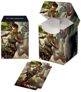 ikoria: lair of behemoths - vivien, monster's advocate pro 100+ deck box for magic: the gathering