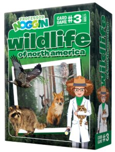 professor noggin's wildlife of north america trivia card game - an educational based card game for kids - trivia, true or false, and multiple choice - ages 7+ - contains 30 cards