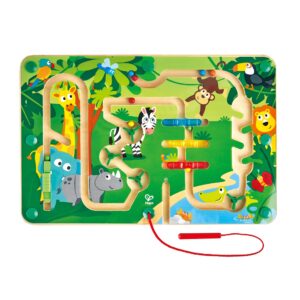 hape wooden jungle magnetic maze