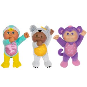 cabbage patch kids cuties, fantasy friends, 9" 3-pack - realistic cpk babies dressed as magical unicorns, collectible dolls - amazon exclusive