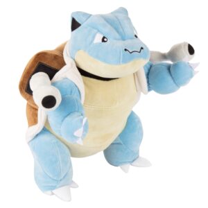 pokemon 12" blastoise large plush - squirtle evolution figure - officially licensed - authentic soft stuffed animal toy - valentine's day & easter basket stuffer gift for kids, boys, girls - 2+