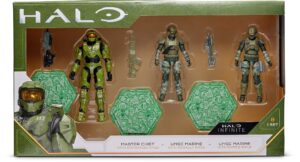 halo 4" spartan 3 figure pack – master chief and 2 unsc marines - amazon exclusive