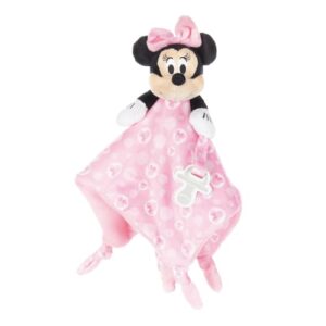 kids preferred disney baby minnie mouse plush stuffed animal snuggler lovey security blanket - pink,13.18" x 13.18" x 3.62"