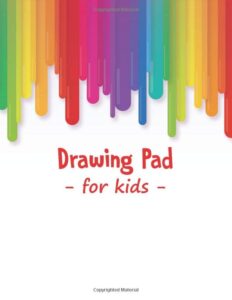 drawing pad for kids: blank paper sketch book for drawing practice, 100 pages, 8.5" x 11" large sketchbook for kids age 4,5,6,7,8,9,10,11 and 12 year old boys and girls