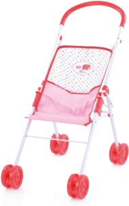 little mommy doll travel stroller (d82489), one hand push for adventure filled strolls - seat belt to keep baby doll / stuffed animal safe, foldable - fits dolls up to 21", age 3+ [amazon exclusive]