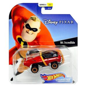 disney hot wheels mr. incredible character car, series 6, 1:64 scale