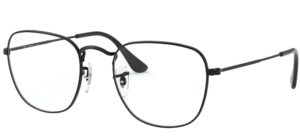 ray-ban rx3857v frank square prescription eyeglass frames, black/demo lens, 51 mm