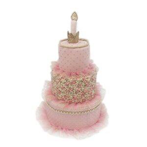 mon ami “marie antoinette” birthday party cake stacker – 10” with 3 tiers, birthday cake pretend play set for toddlers, first birthday gift for kids