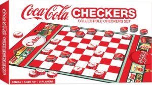 masterpieces family game - coca-cola checkers - officially licensed board game for families