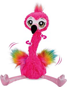 pets alive frankie the flamingo pink - 15" interactive animal dancing plush with 3 songs, includes baby collectible flamingo, party plush toy kids ages 3+ by zuru, 9.45*7.09*14.96inch