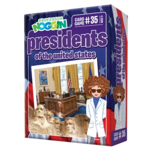 outset media professor noggin's presidents of the united states trivia card game - an educational based card game for kids - trivia, true or false, and multiple choice - ages 7+ - contains 30 cards