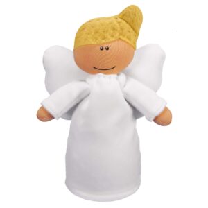 the angel gift angel plush doll - baptism gifts for girls, christening gifts for girls, angel stuffed animal, angel dolls for girls, guardian angel (faith version for girls)