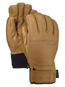 burton mens gondy gore-tex leather glove, raw hide, x-small