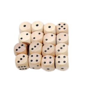 tomaibaby 10pcs wooden playing dice set dice six sides durable 16mm wooden dice indoor outdoor board games for adults and family