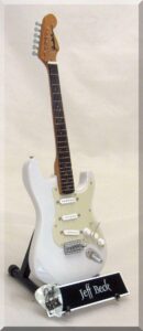 jeff beck miniature guitar with guitar pick