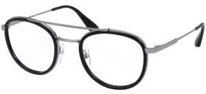 prada demo round unisex eyeglasses pr 66xv m4y1o1 49