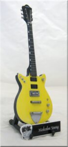 malcolm young miniature guitar jet firebird ac/dc with guitar pick