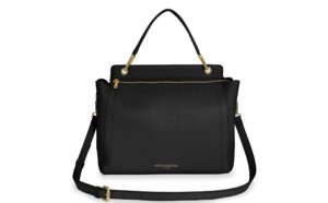 katie loxton harlowe womens vegan leather convertible strap top handle doctors bag black